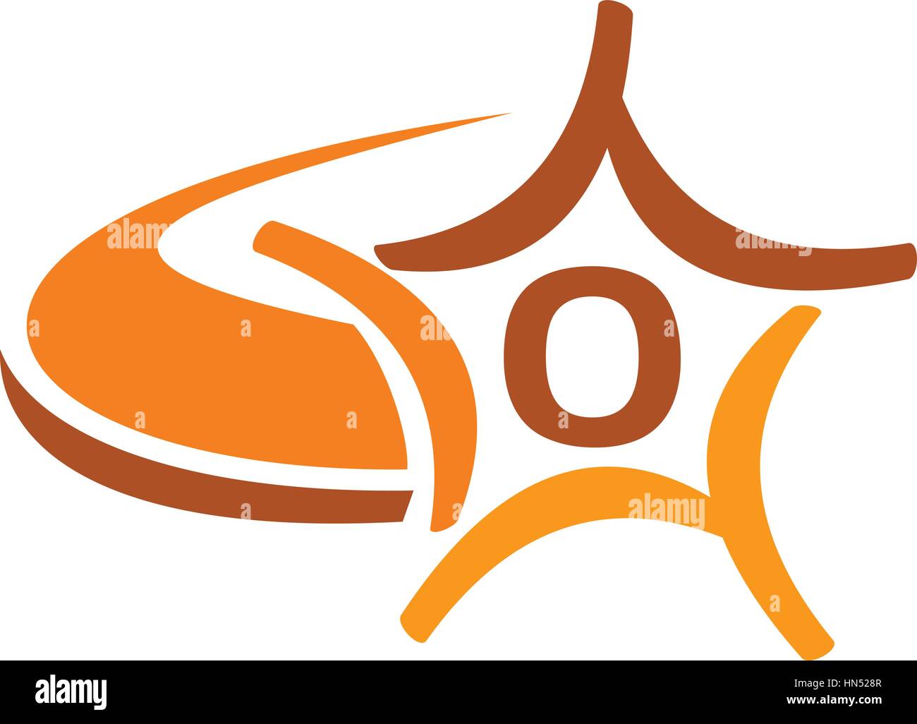 Star Swoosh Letter O Stock Vector Image & Art - Alamy