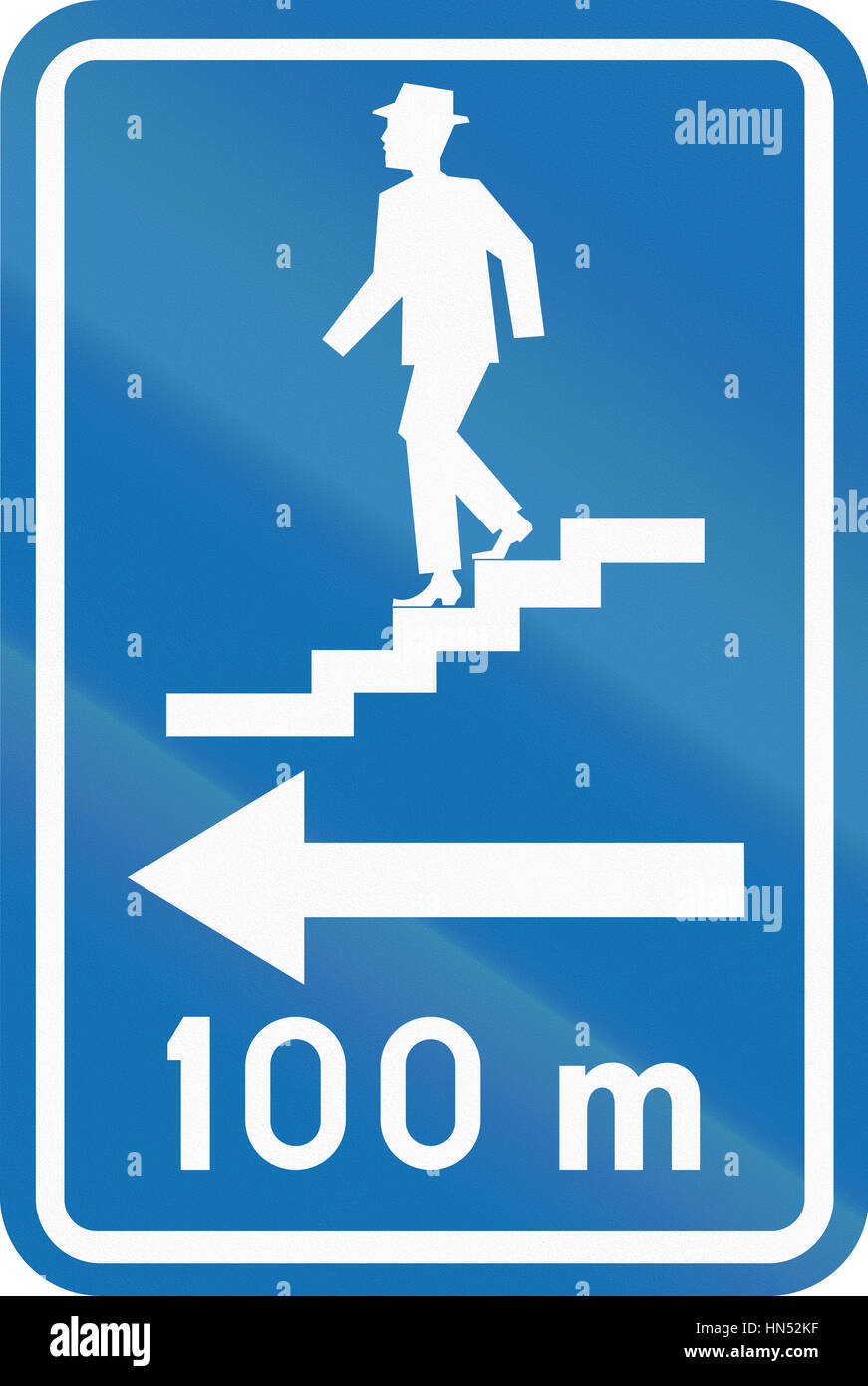 Belgian informational road sign - Pedestrian underpass Stock Photo - Alamy