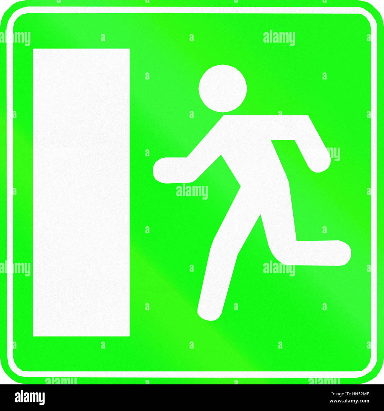 Belgian informational road sign - Emergency exit sign Stock Photo - Alamy