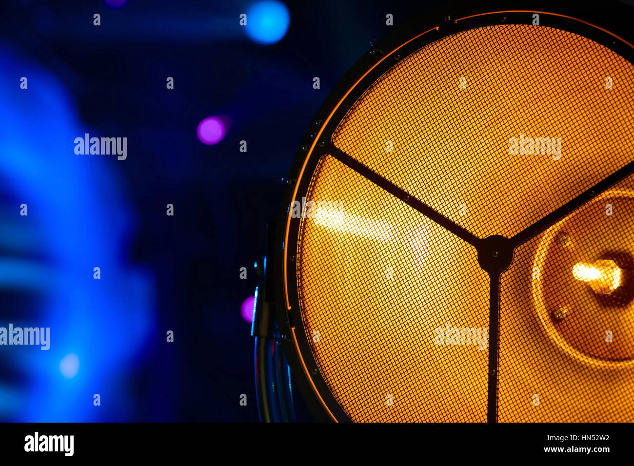 Stage light source closeup Stock Photo - Alamy