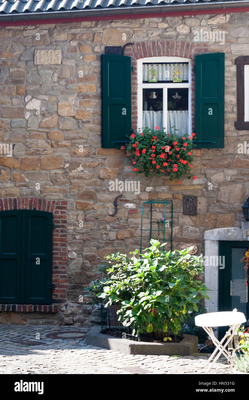Stolberg, NRW, historic town, street "In der Schart" - Stolberg, NRW ...