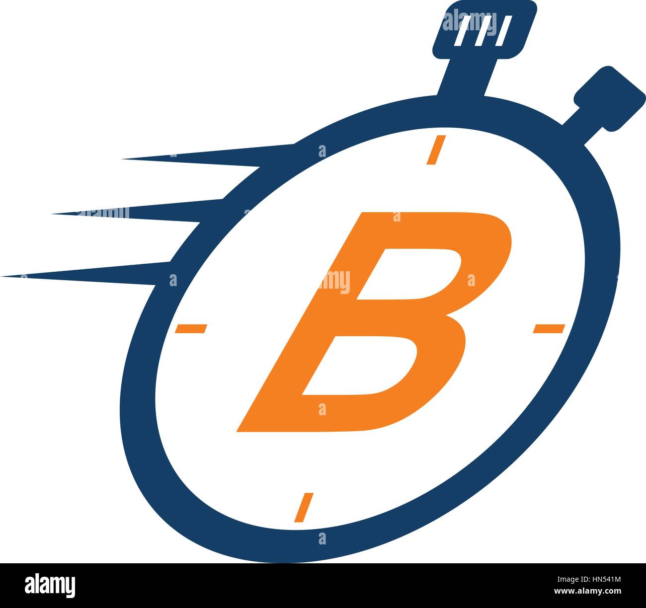 Stopwatch Logo Letter B Stock Vector Image & Art - Alamy