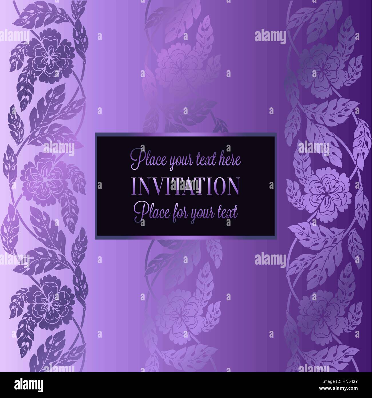 Floral background with antique, luxury lilac, violet flower vintage ...