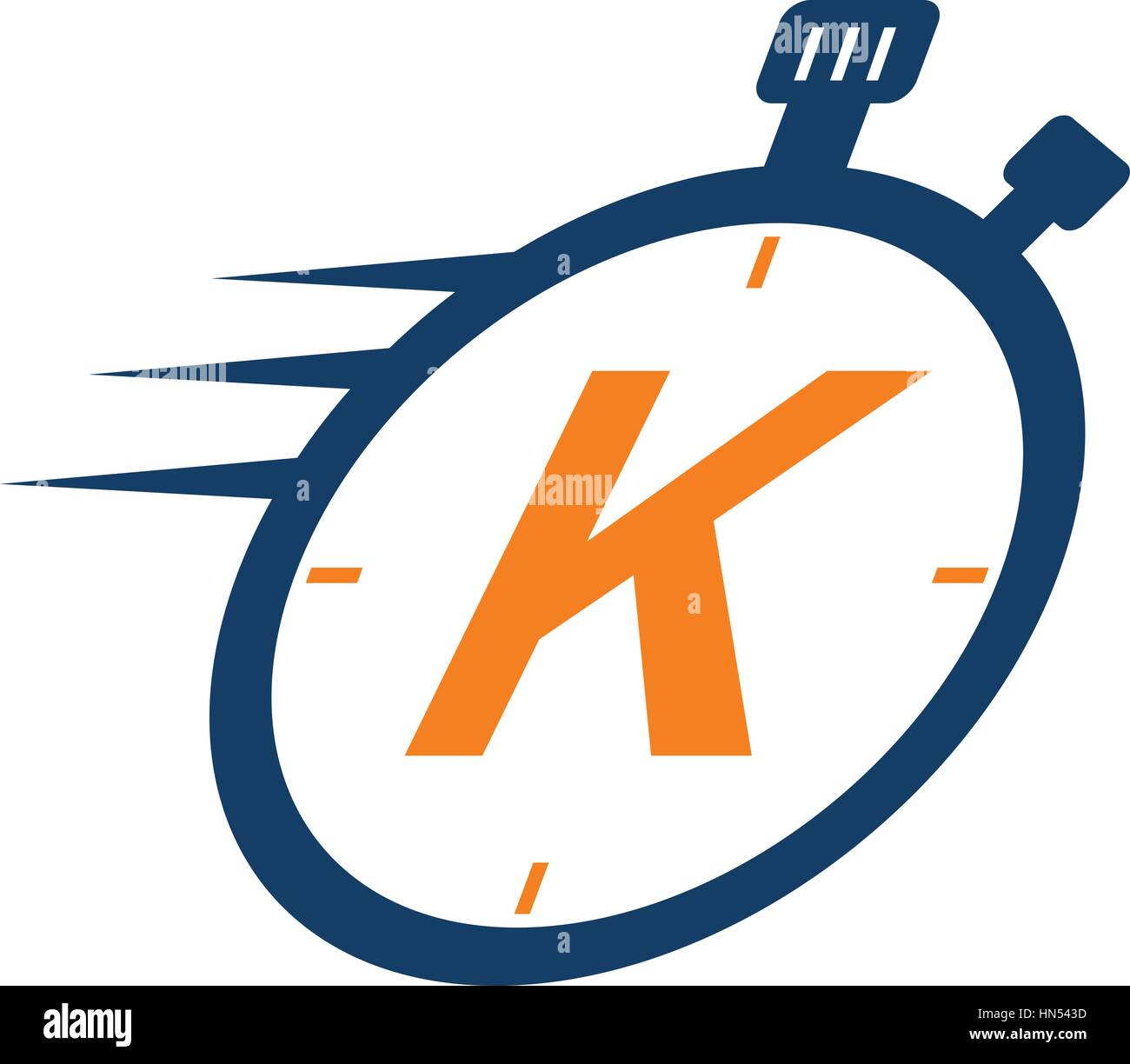 Stopwatch Logo Letter K Stock Vector Image & Art - Alamy