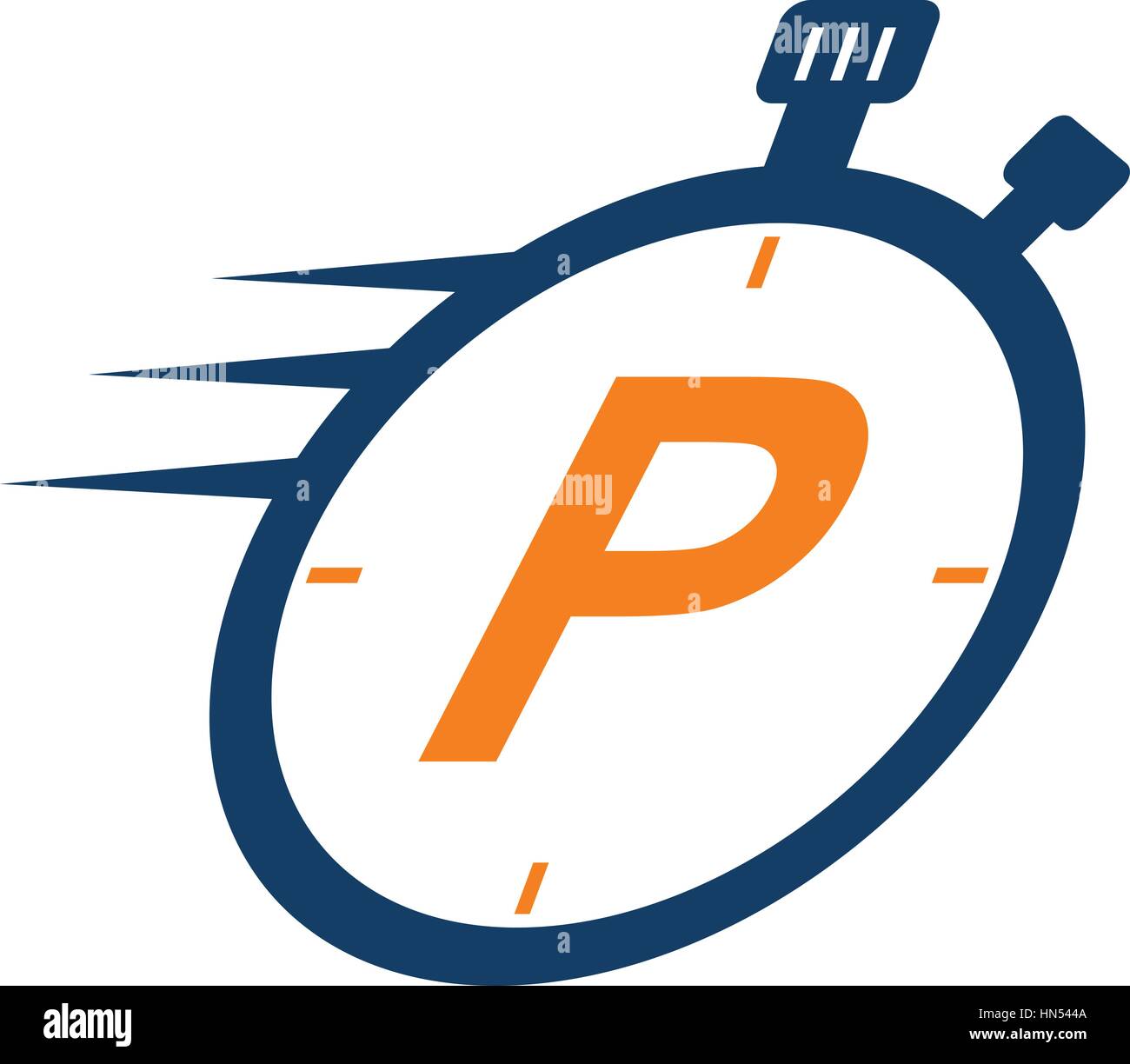 Stopwatch Logo Letter P Stock Vector Image & Art - Alamy