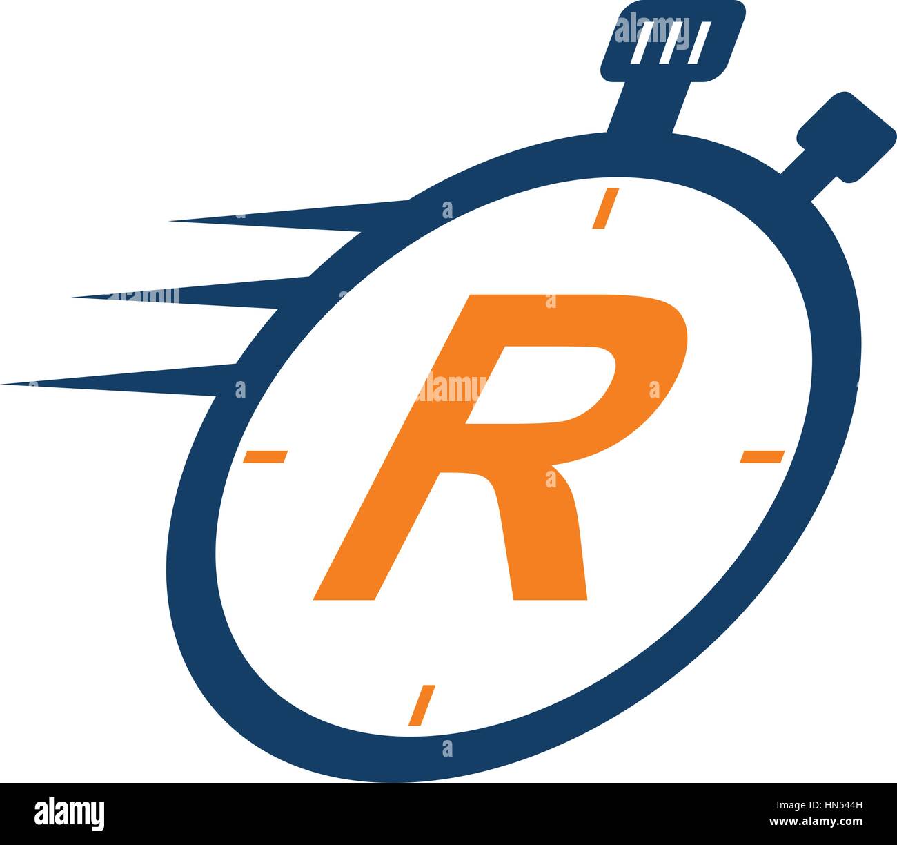 Stopwatch Logo Letter R Stock Vector Image & Art - Alamy
