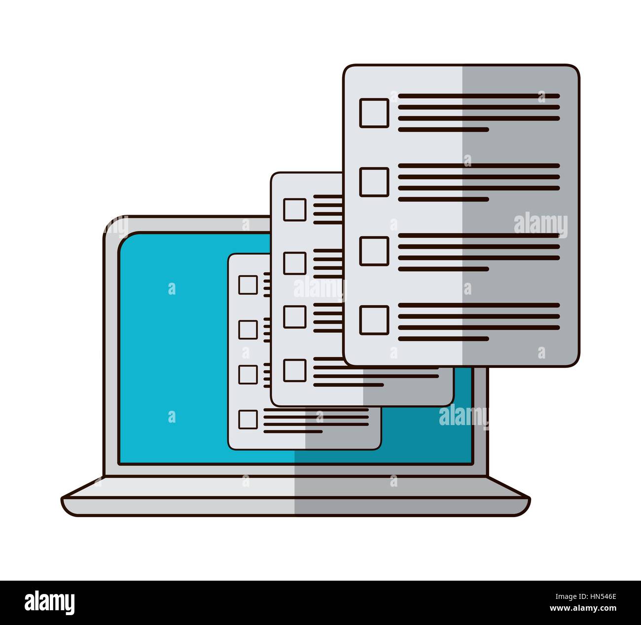 Computer checklist documents icon hi-res stock photography and images ...