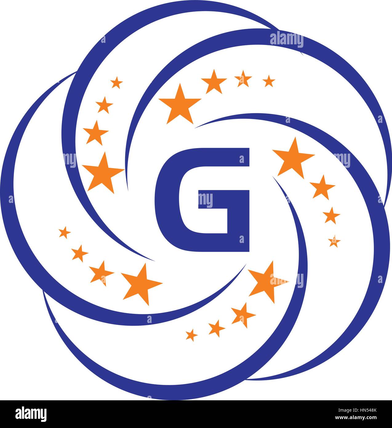 Star Swoosh Initial G Stock Vector Image & Art - Alamy