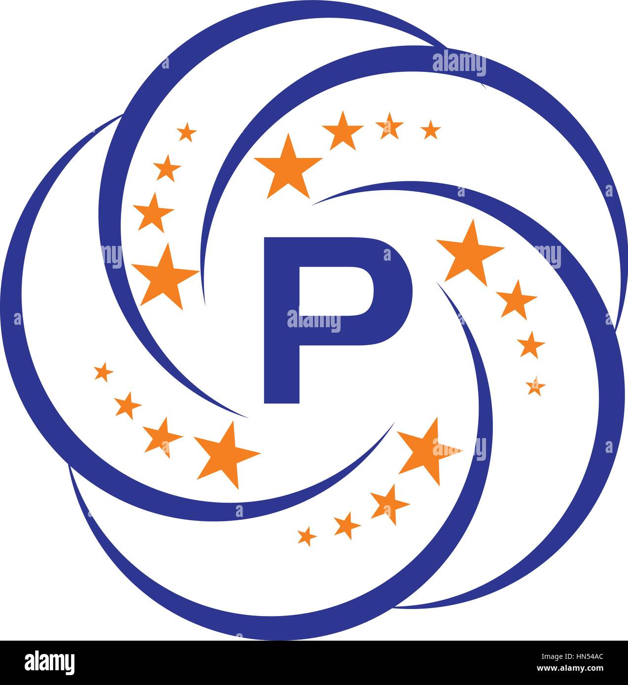 Star Swoosh Initial P Stock Vector Image & Art - Alamy