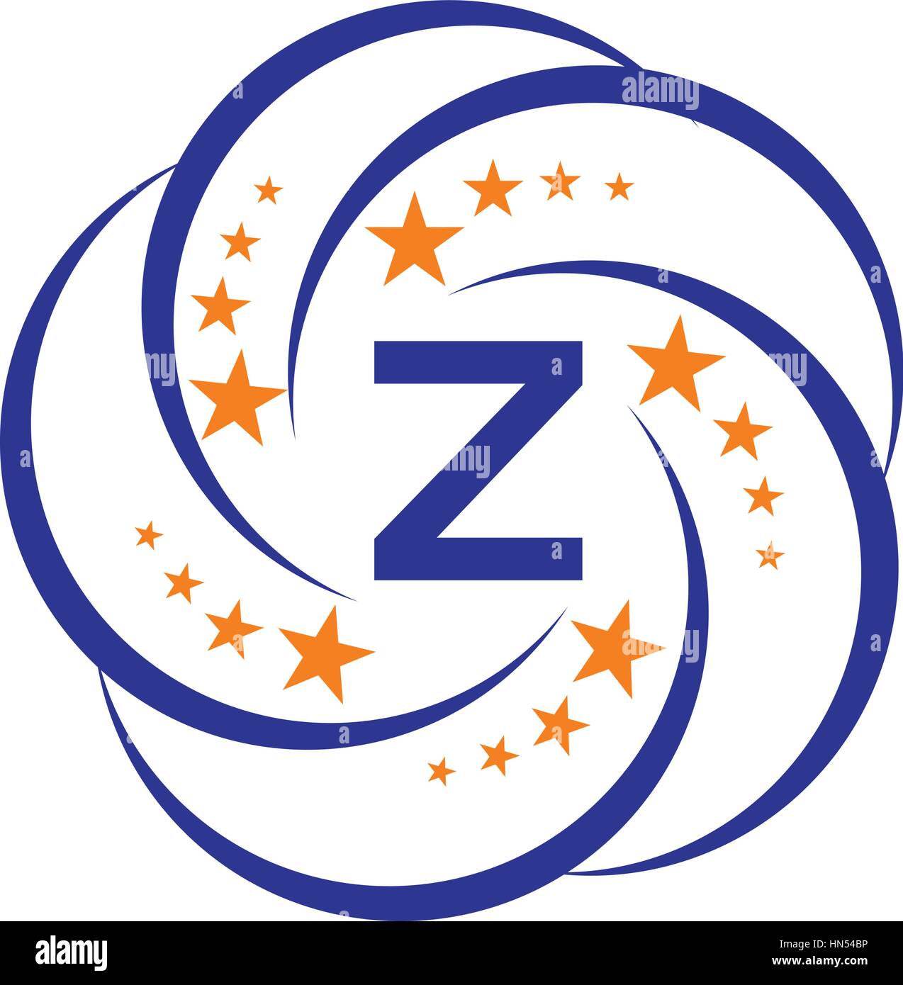 Star Swoosh Initial Z Stock Vector Image & Art - Alamy