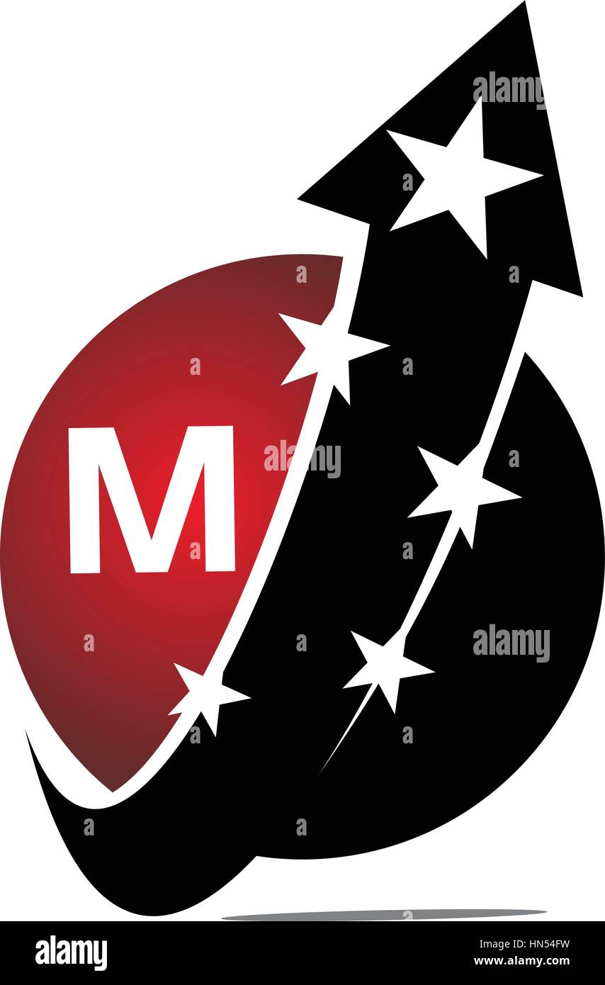 Star Swoosh Letter M Stock Vector Image & Art - Alamy