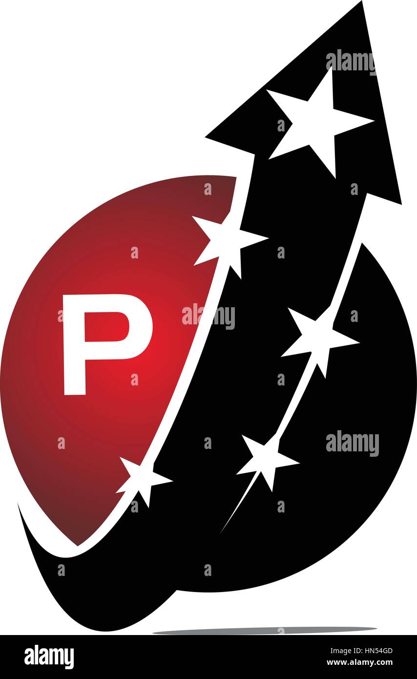 Star Swoosh Letter P Stock Vector Image & Art - Alamy