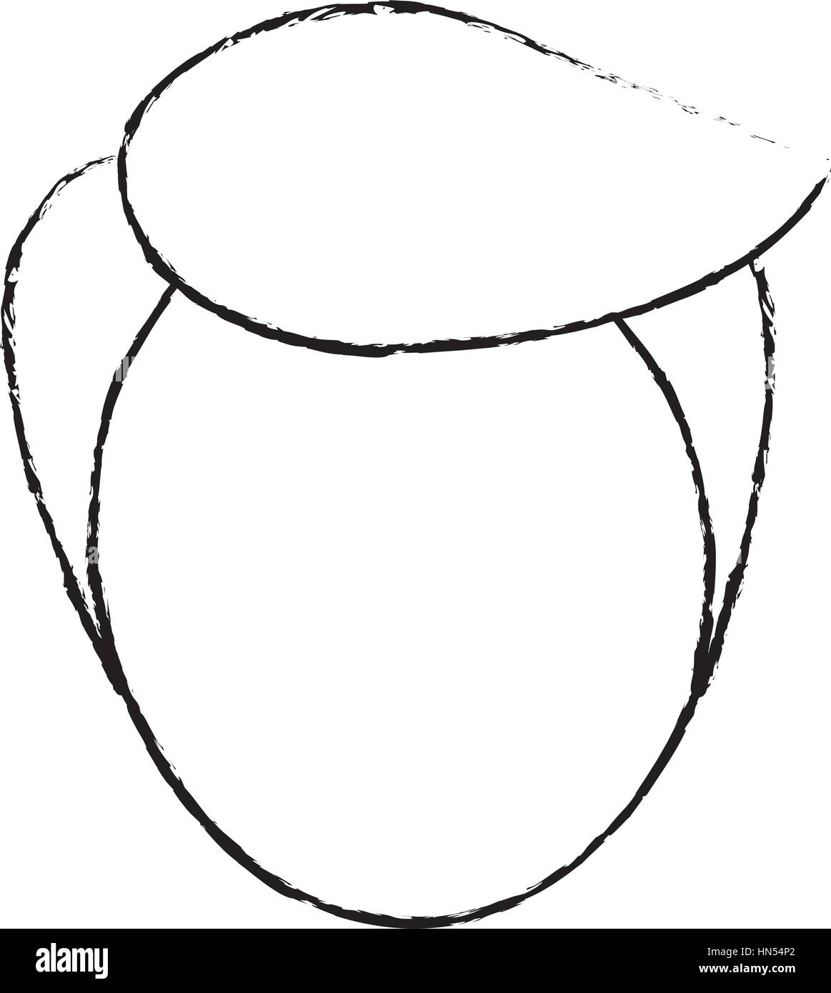 faceless head of man icon image sketch line vector illustration design ...