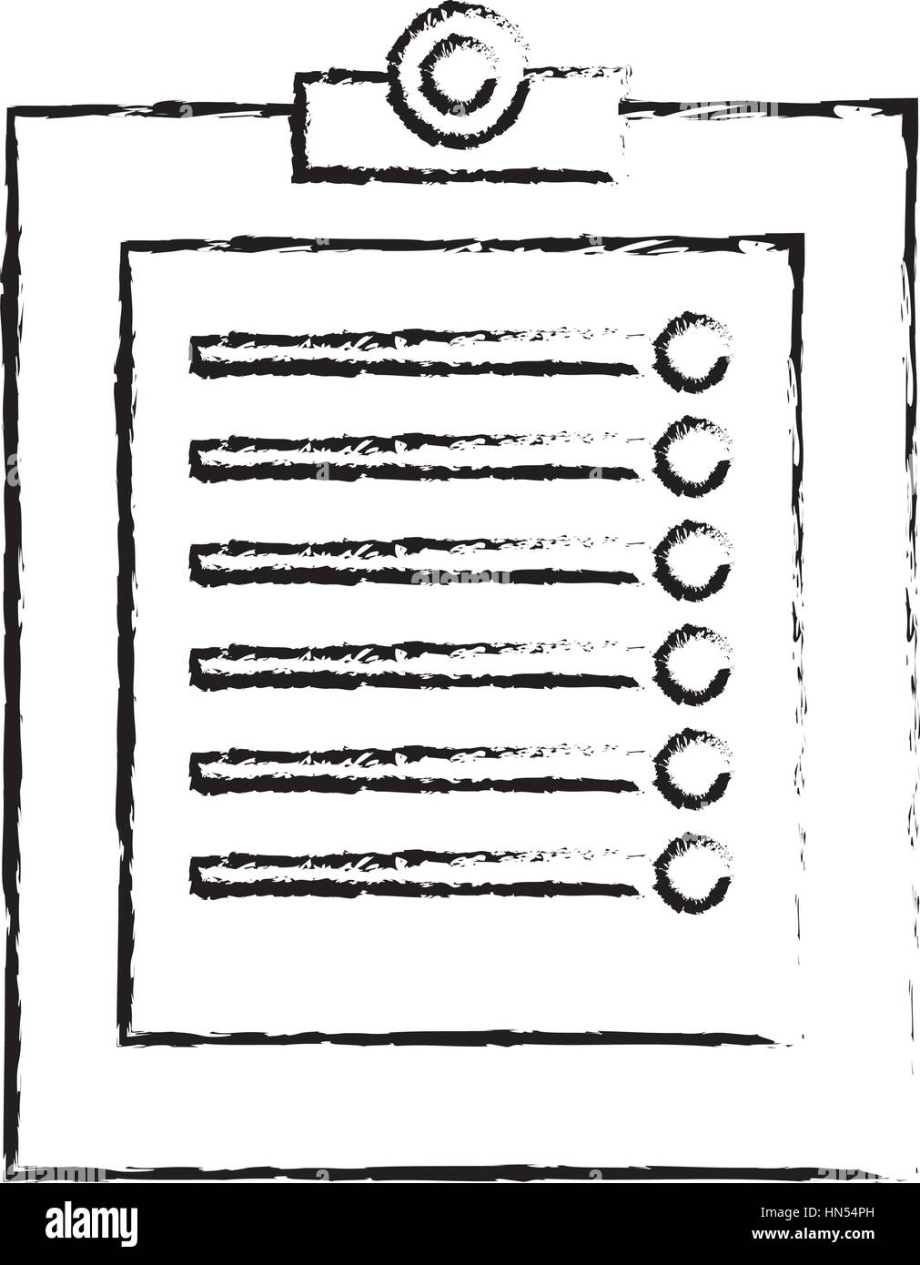 clipboard with checklist icon image sketch line vector illustration design Stock Vector Image ...