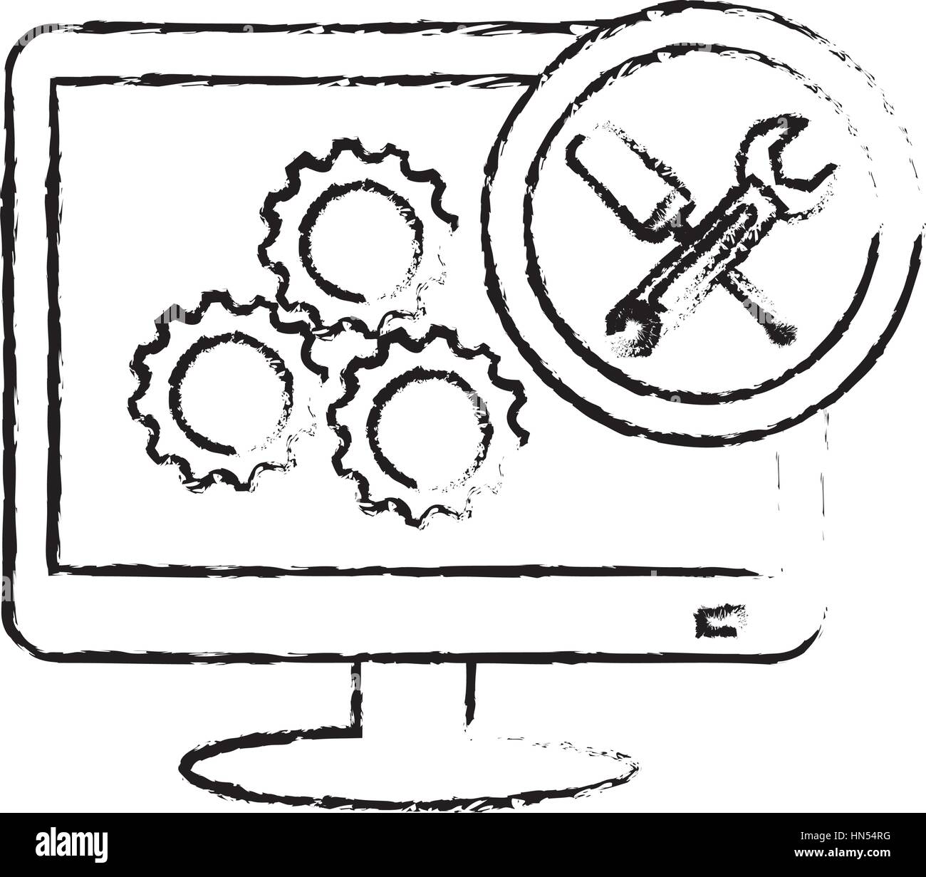 technical repair of computer icon image vector illustration design ...