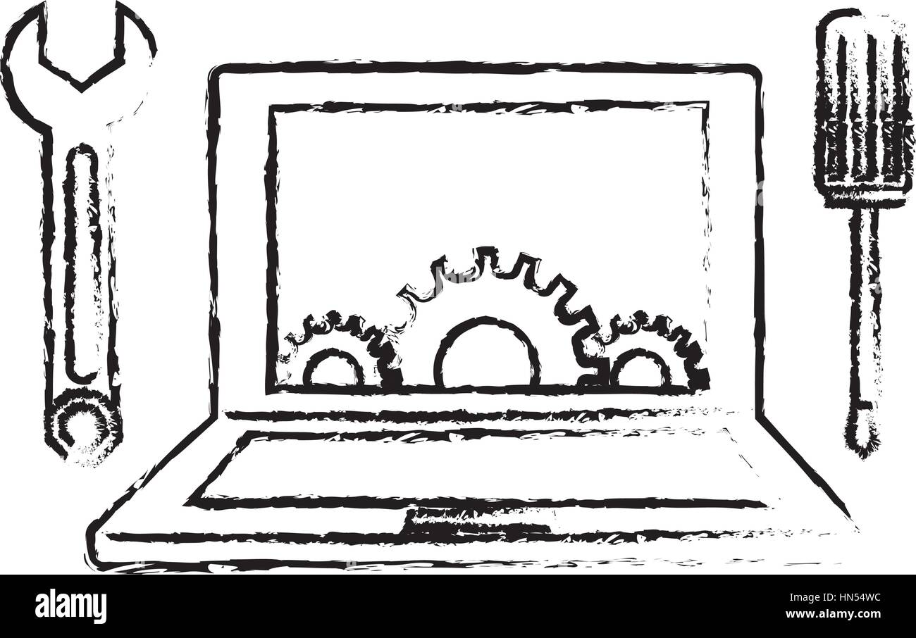 Technical repair computer icon image Stock Vector Images - Alamy