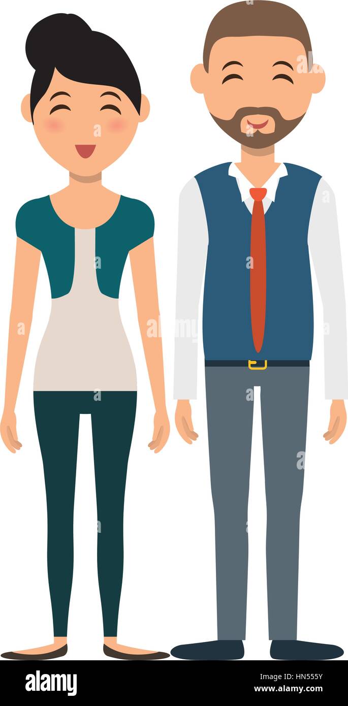 Cute couple cartoon icon vector illustration graphic design Stock ...