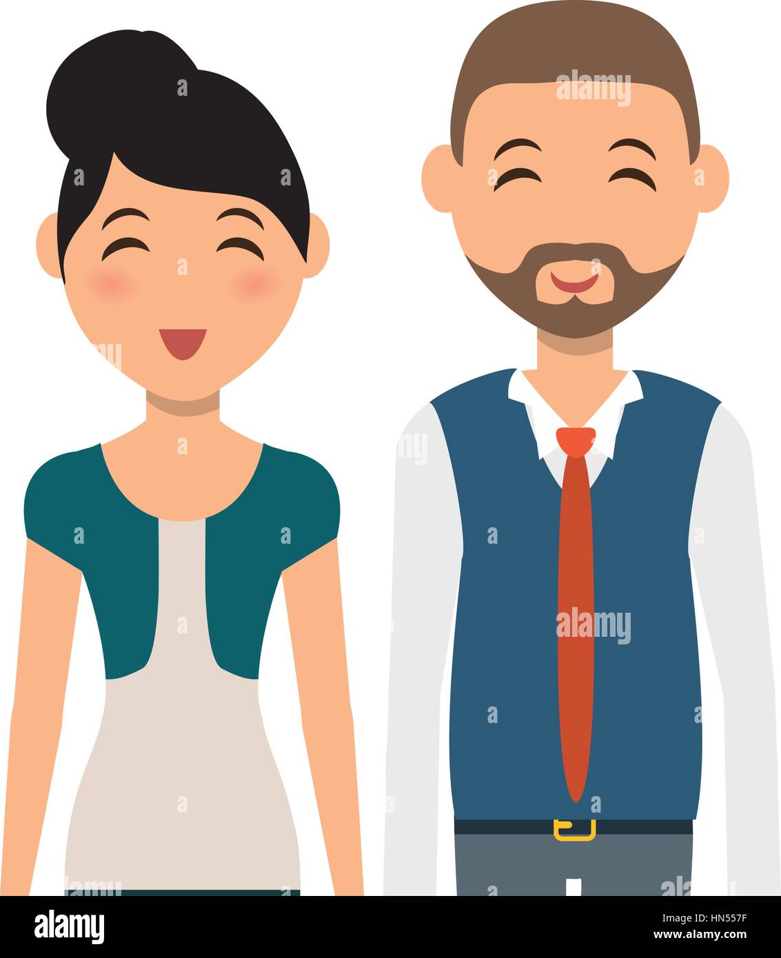 Cute couple cartoon icon vector illustration graphic design Stock ...