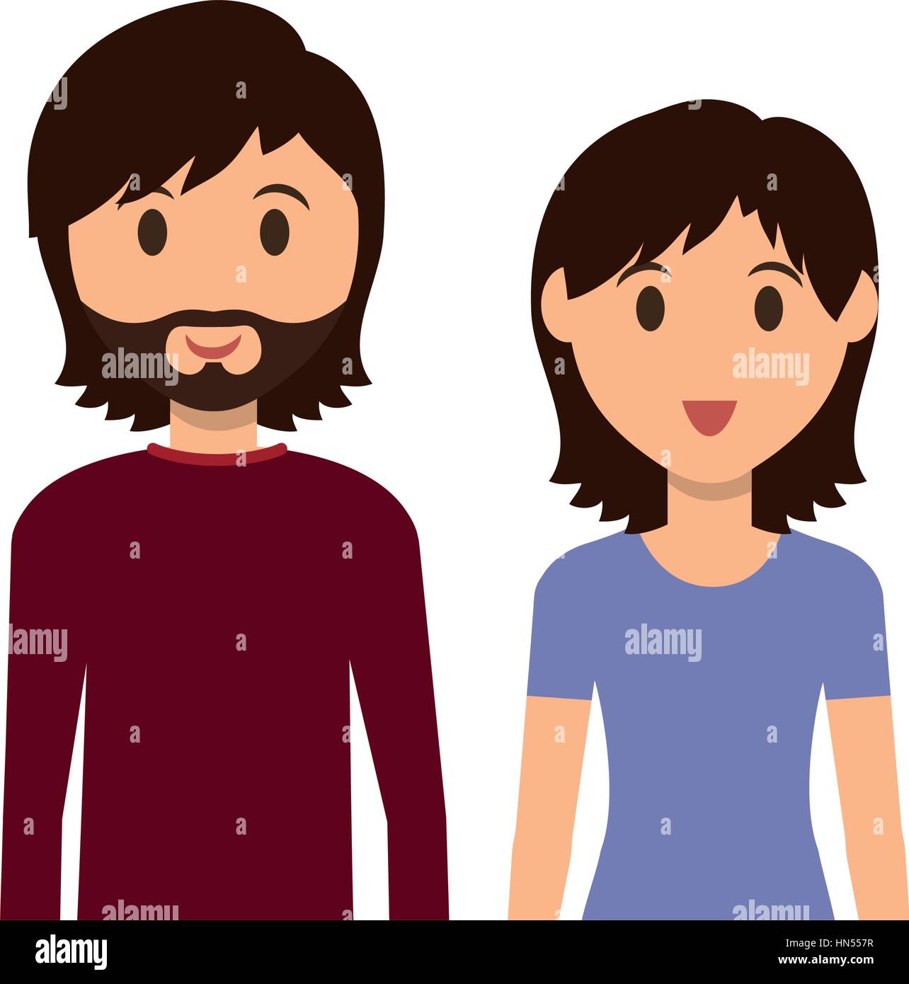 Cute couple cartoon icon vector illustration graphic design Stock ...