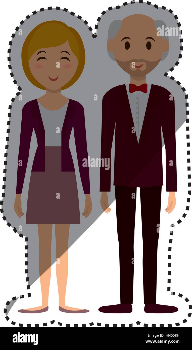 Cute couple cartoon icon vector illustration graphic design Stock ...