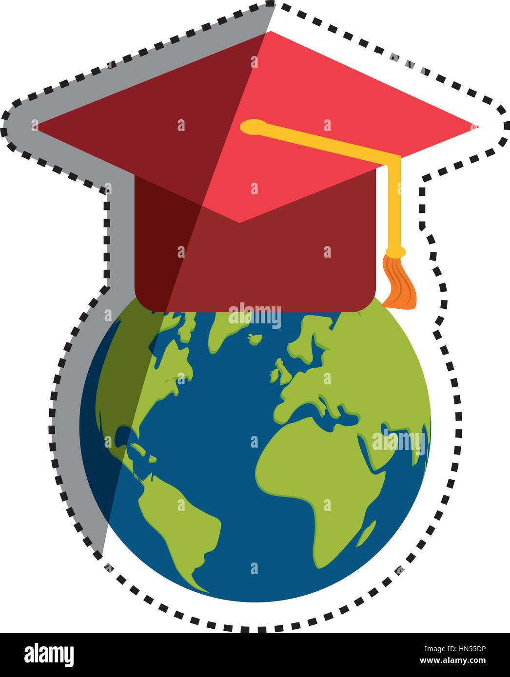 Student graduation hat icon vector illustration graphic design Stock ...