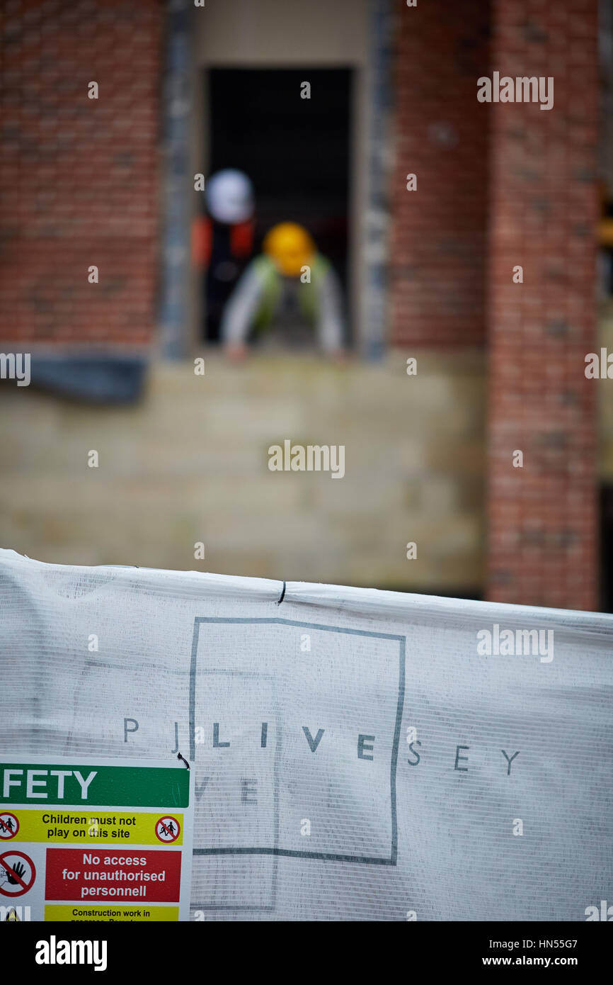 PJ Livesey builders working on their new build development building ...