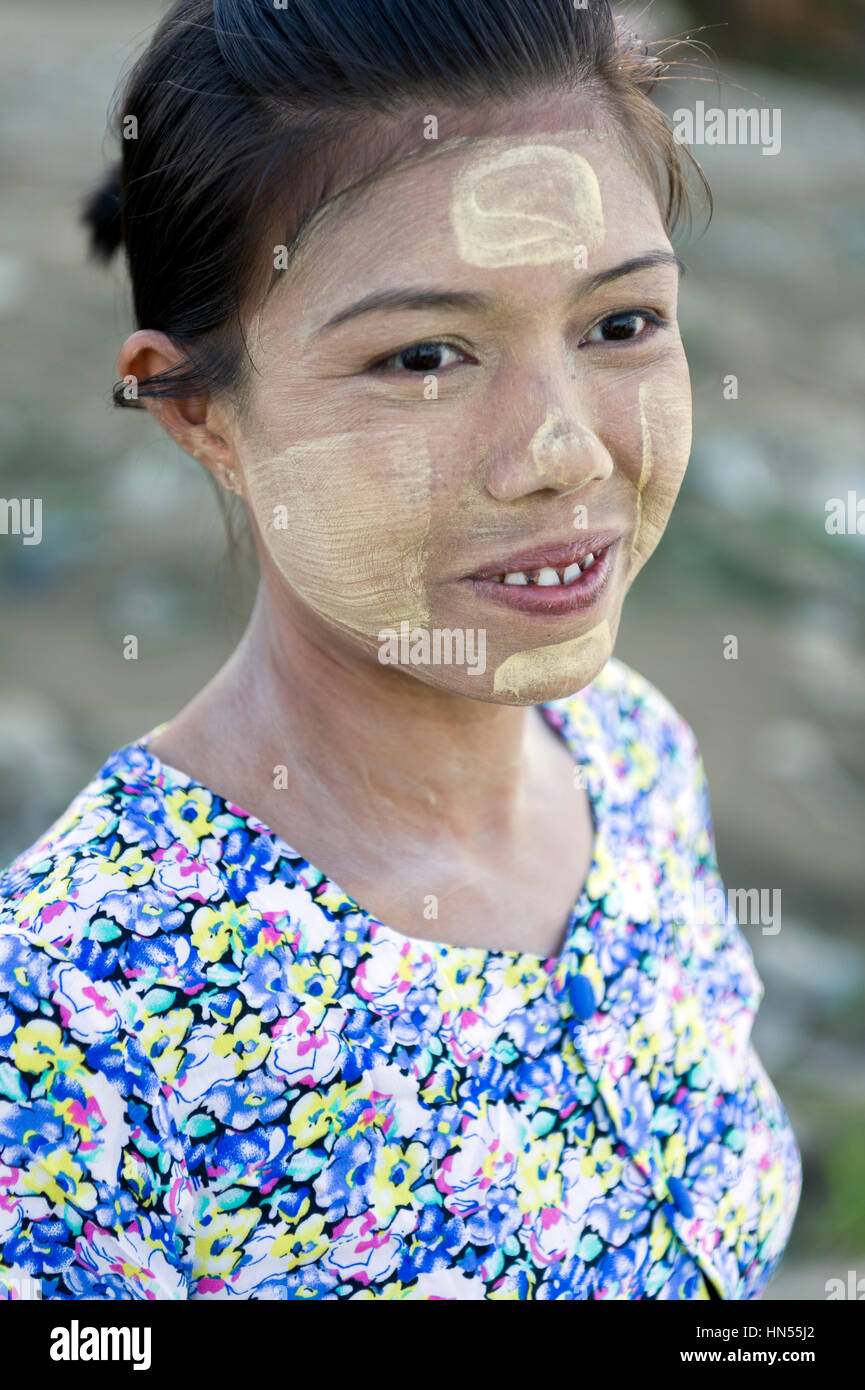 Myanmar (formerly Burma). Kayin State (Karen State). Hpa An. Portrait ...