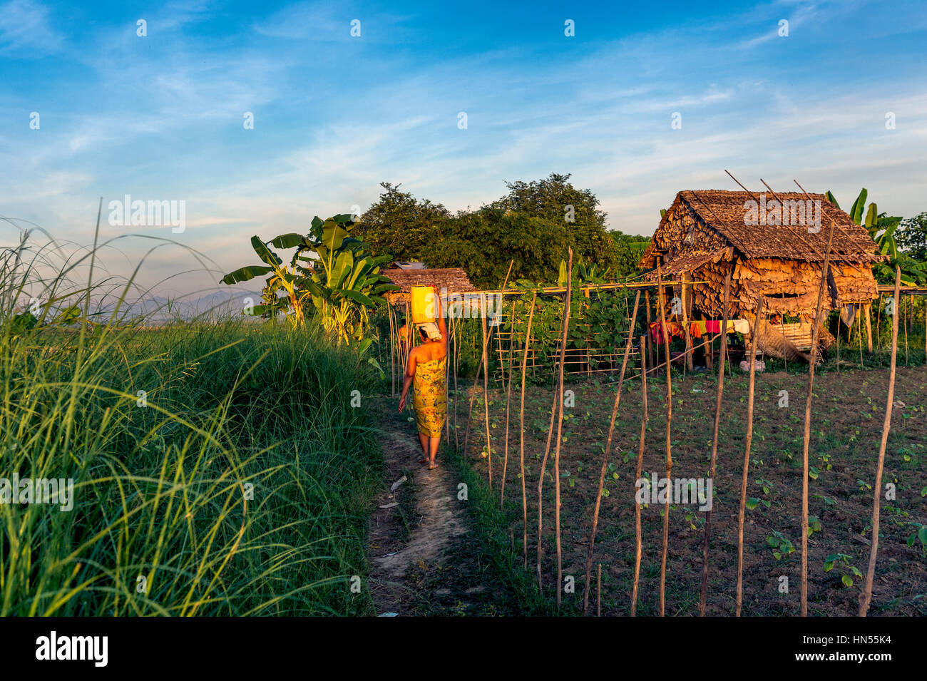 Myanmar (formerly Burma). Kayin State (Karen State). Hpa An. Peasant ...