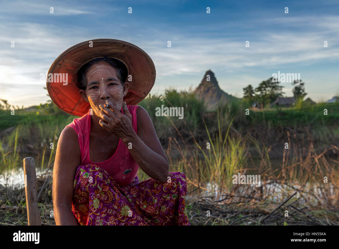 Myanmar (formerly Burma). Kayin State (Karen State). Hpa Han. Peasant ...
