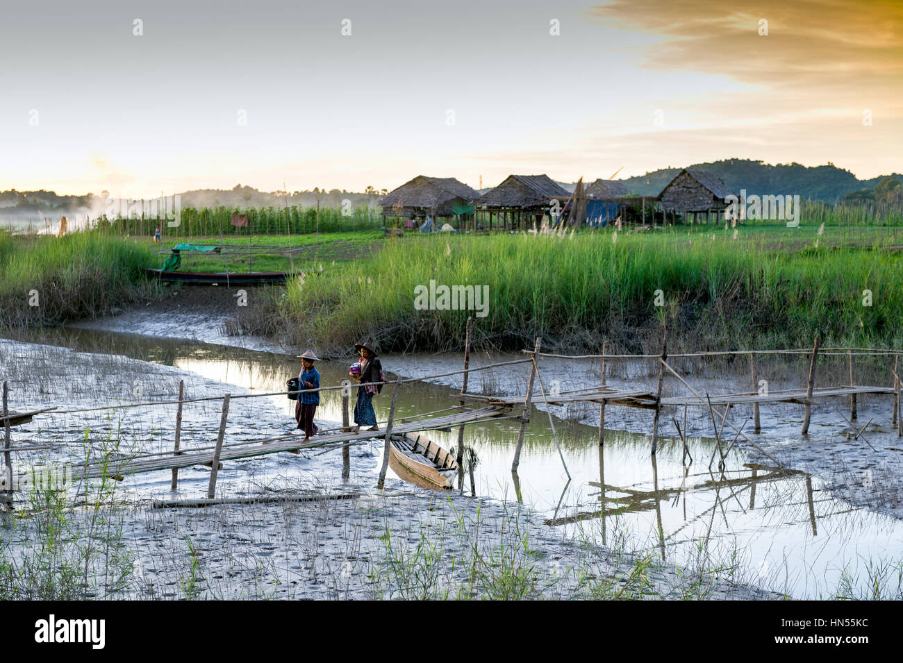 Myanmar (formerly Burma). Kayin State (Karen State). Hpa An. Peasant ...