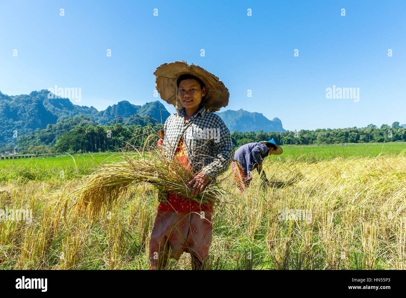 Myanmar (formerly Burma). Kayin State (Karen State). Hpa An. Work in ...