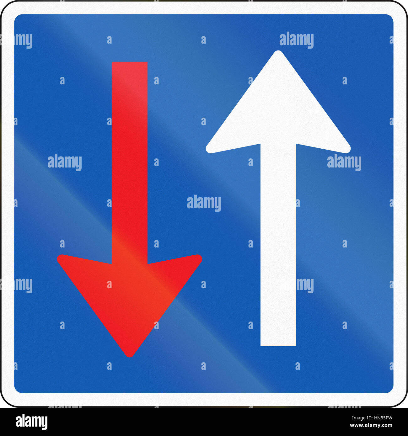 Priority over oncoming vehicles sign hi-res stock photography and ...