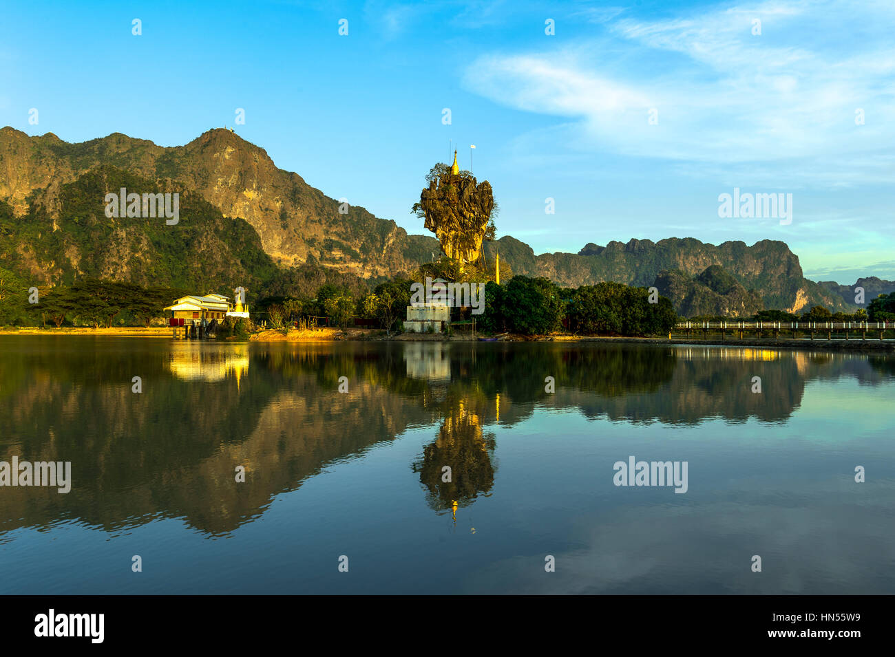 Myanmar (ex Birmanie). Kayin State (Karen State) . Hpa An. Kyauk Kalap ...