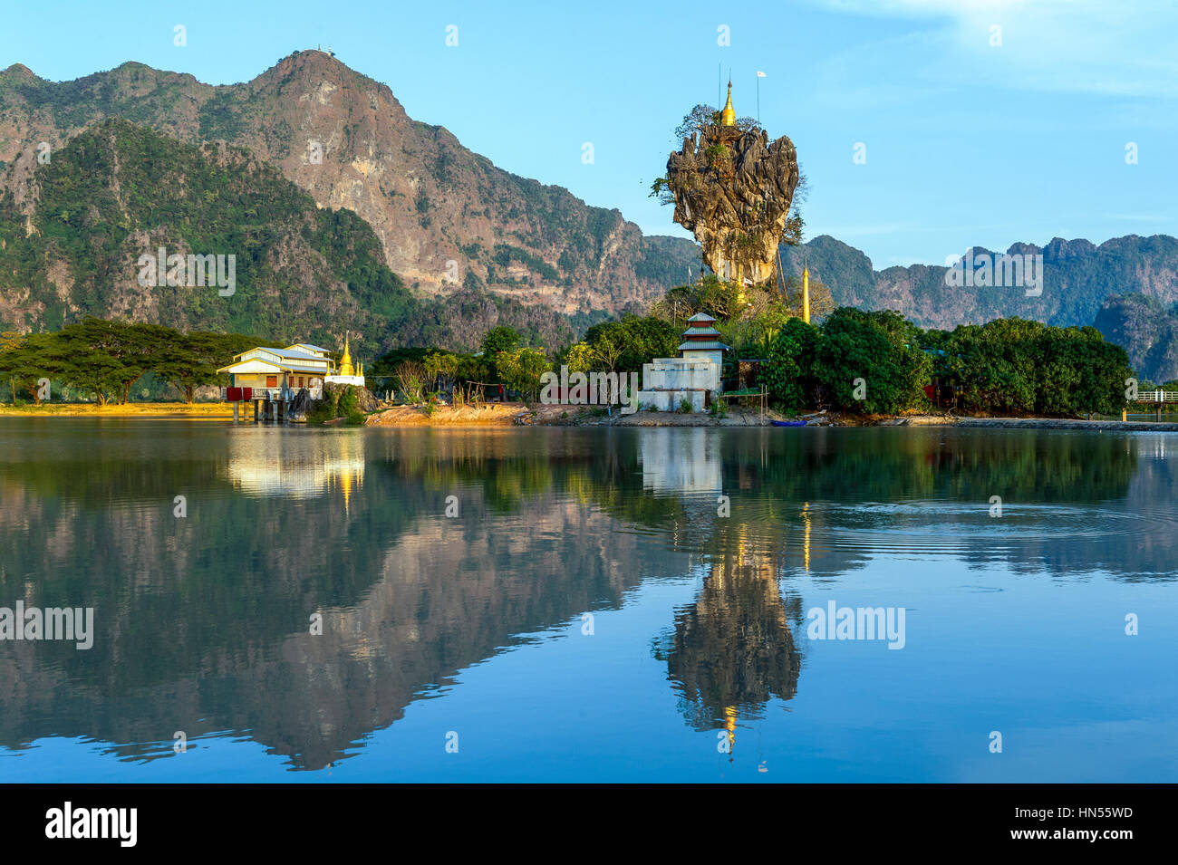 Myanmar (ex Birmanie). Kayin State (Karen State) . Hpa An. Kyauk Kalap ...