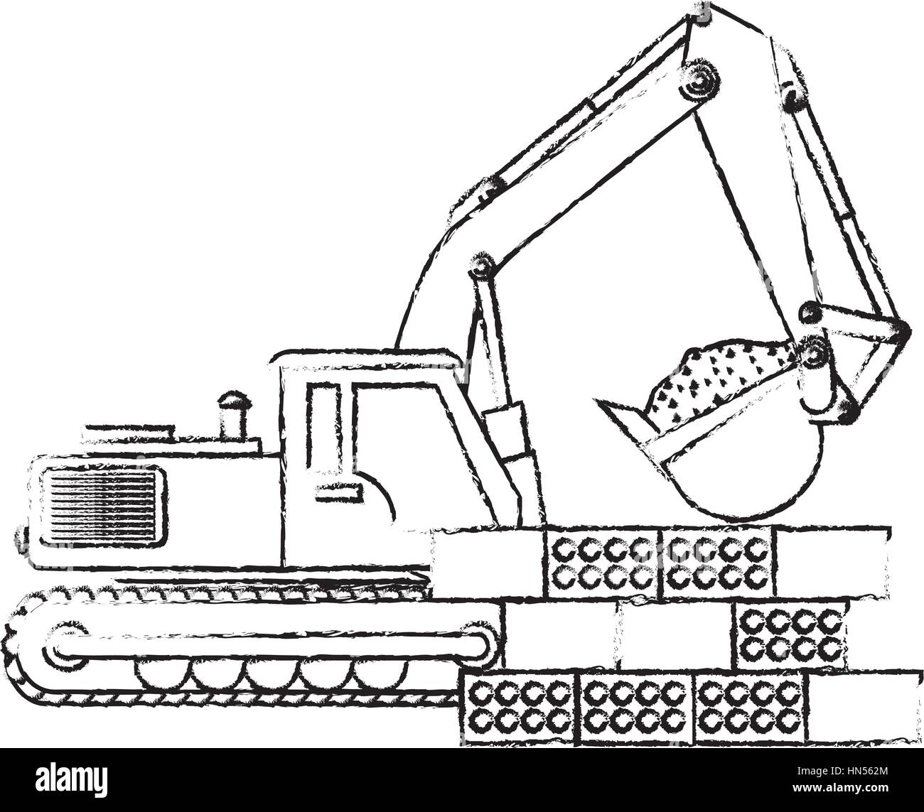 Loading bricks truck Stock Vector Images - Alamy