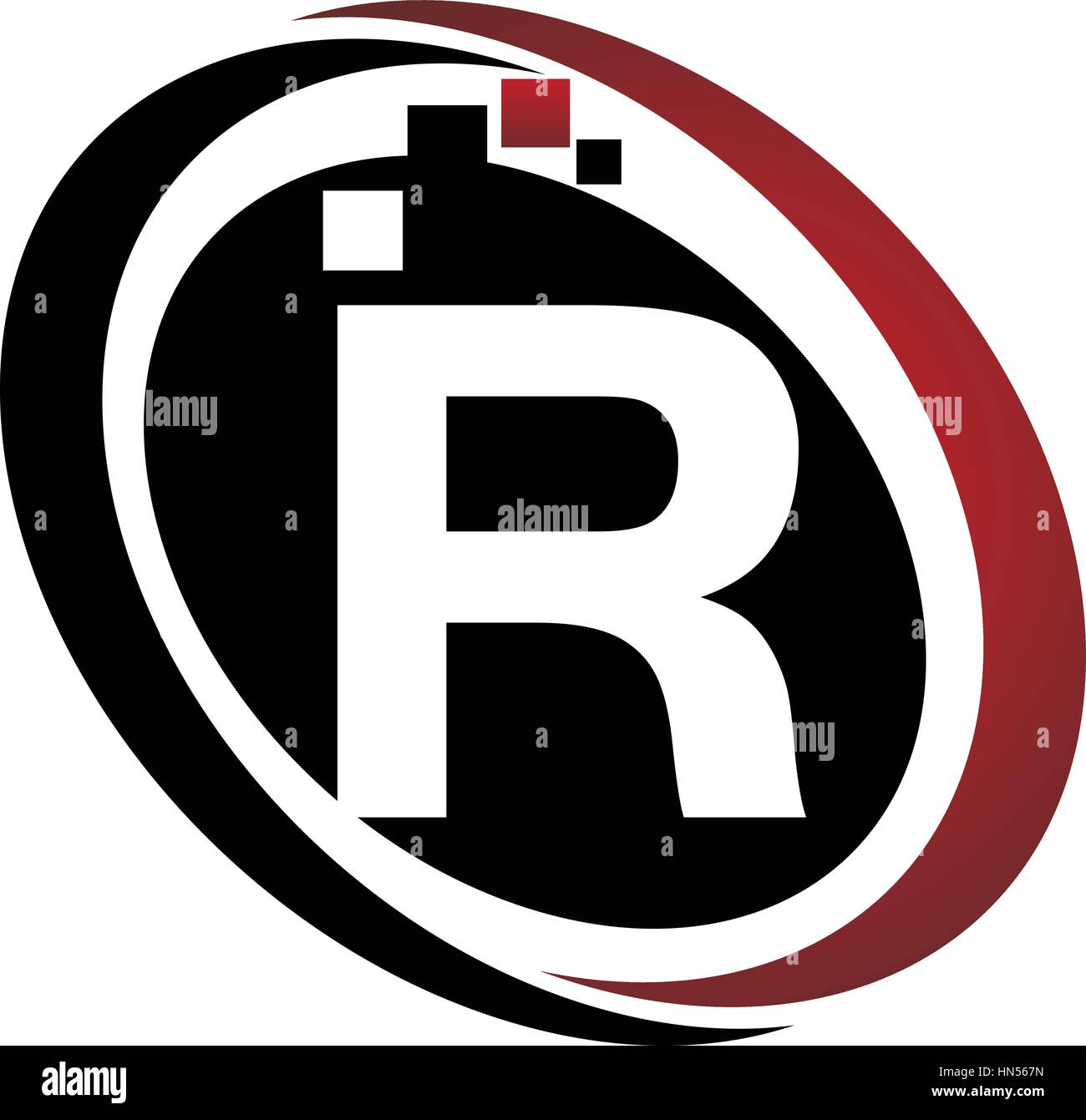 Technology Motion Synergy Initial R Stock Vector Image & Art - Alamy