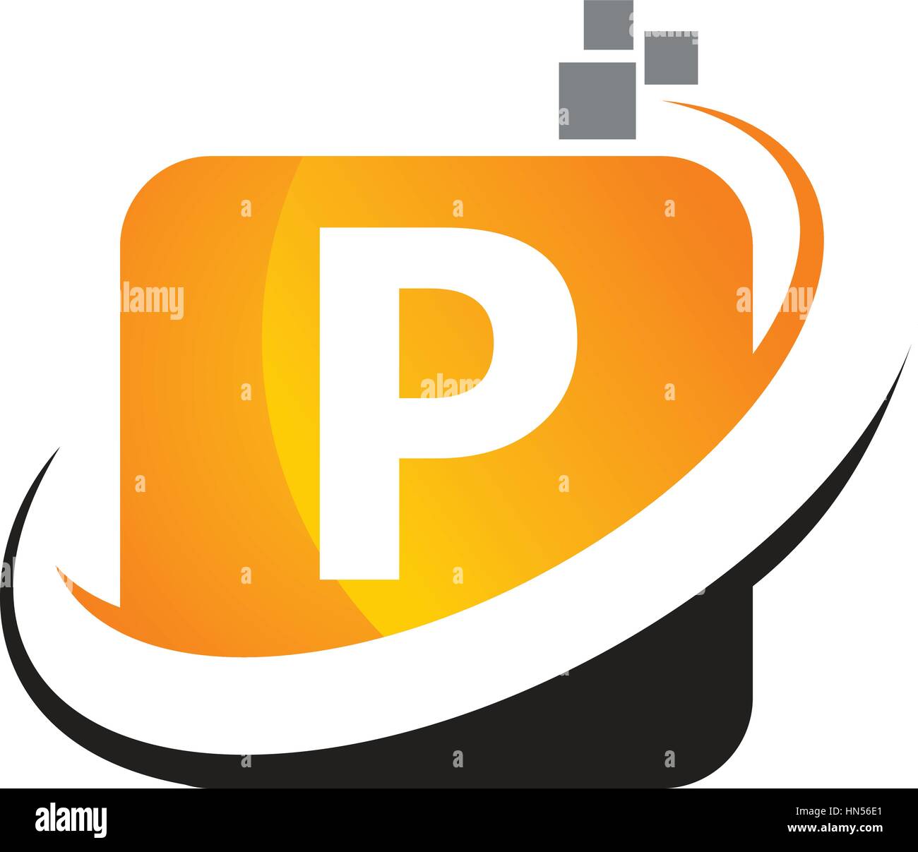 Technology Motion Synergy Letter P Stock Vector Image & Art - Alamy