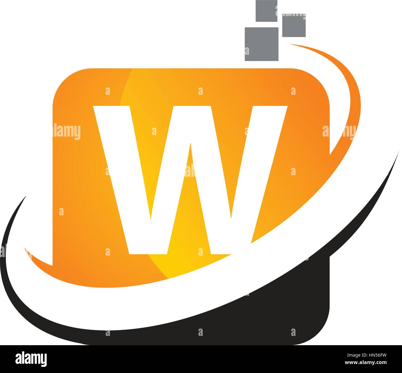 Technology Motion Synergy Letter W Stock Vector Image & Art - Alamy