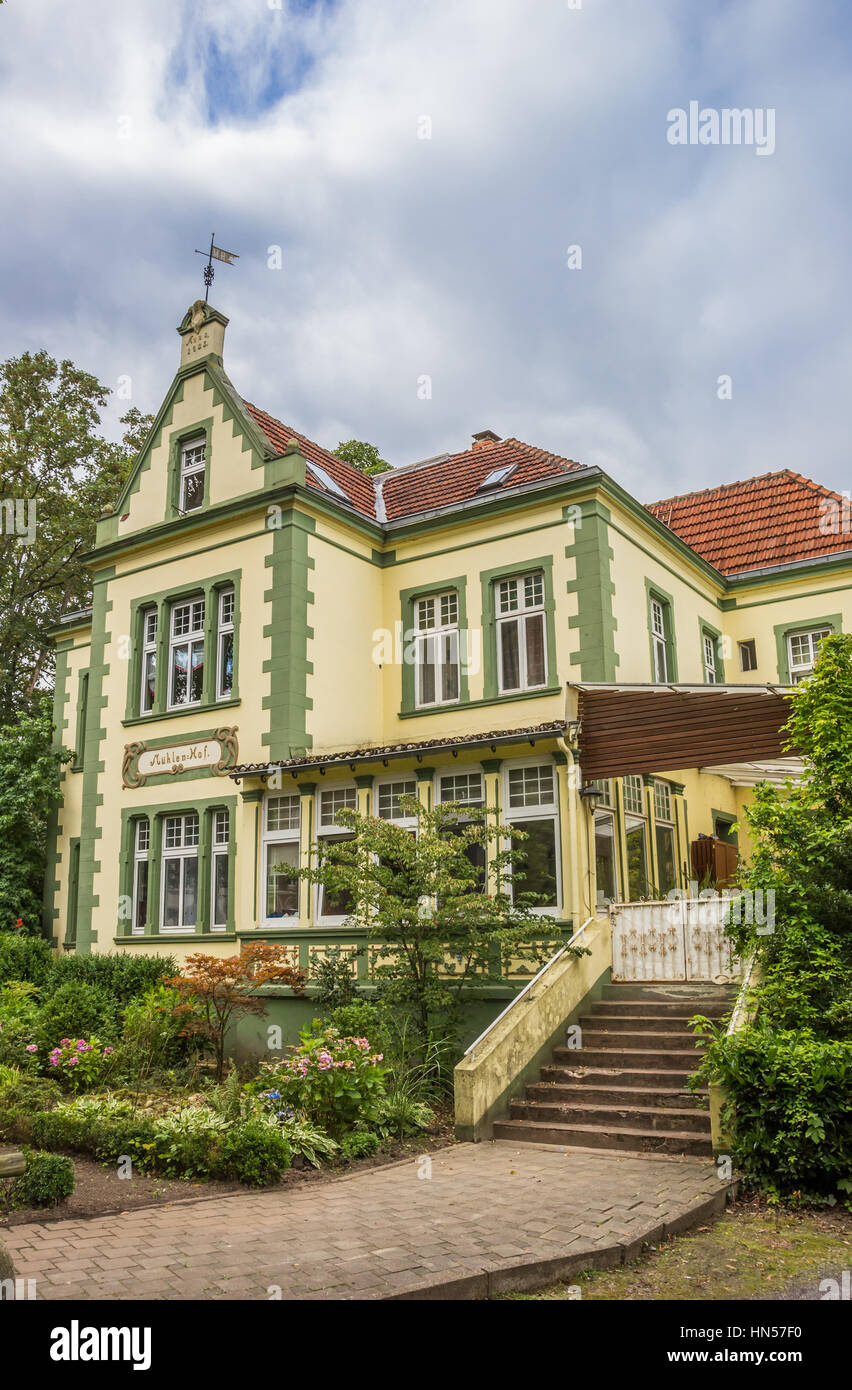 Historical mansion Muhlenhof in the center of Telgte, Germany Stock ...