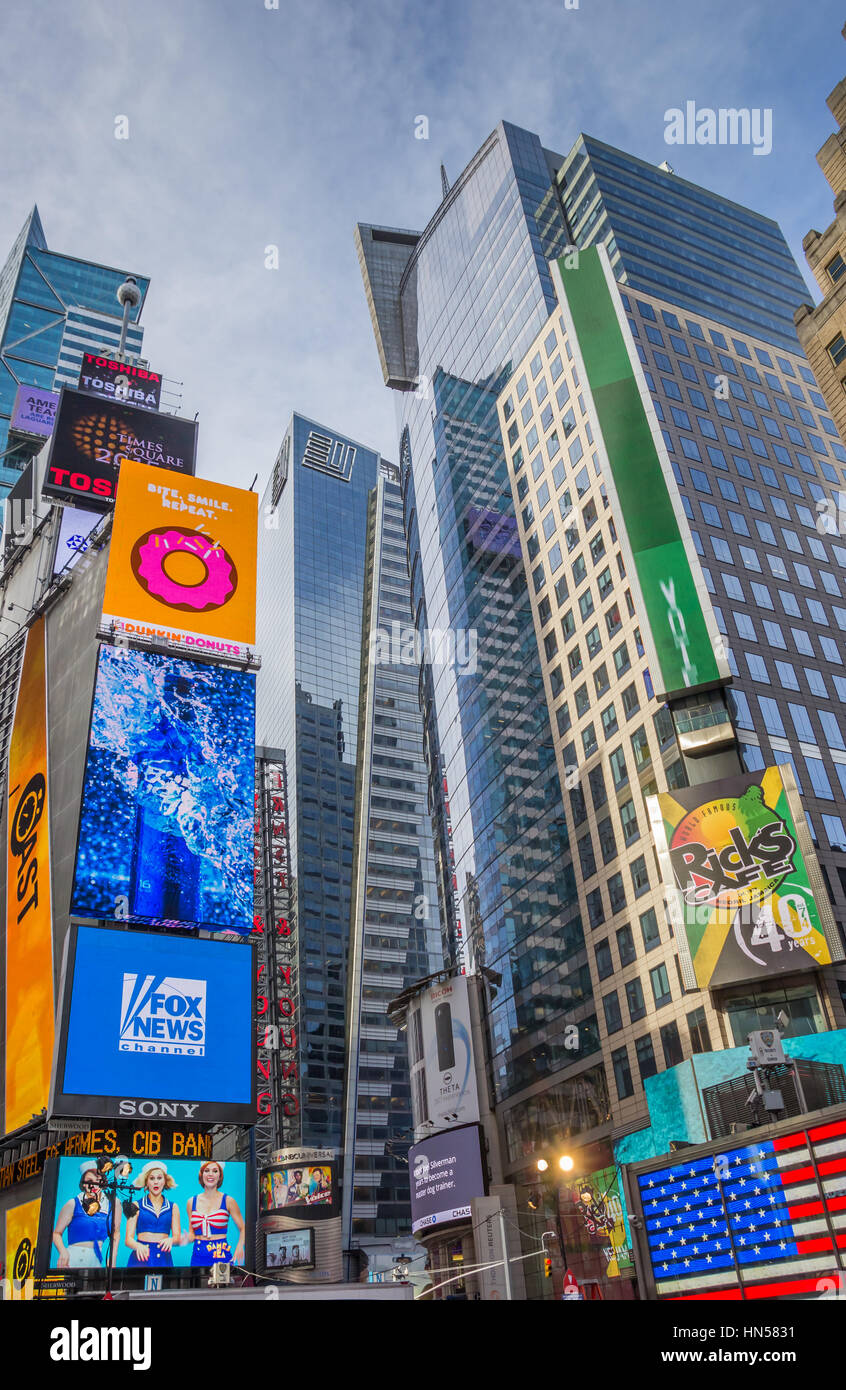 Ads at Times Square in New York City Stock Photo - Alamy