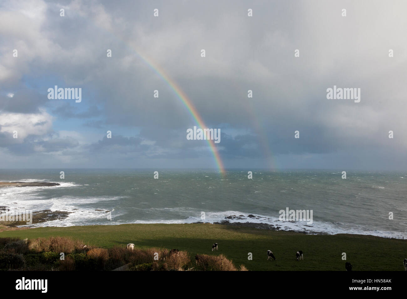 Devon rainbow hi-res stock photography and images - Alamy
