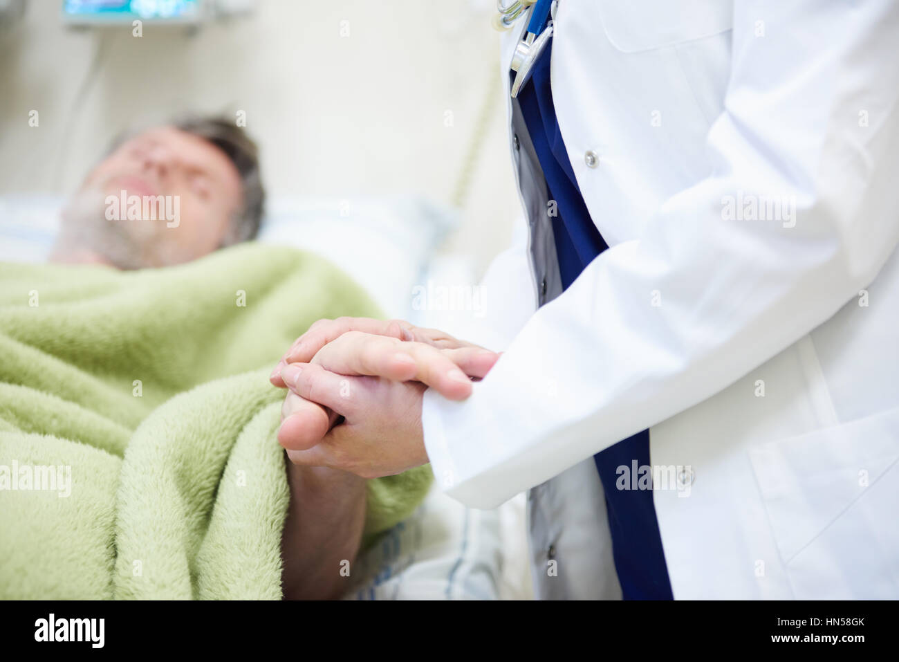 Difficult situation of hospital patient Stock Photo - Alamy