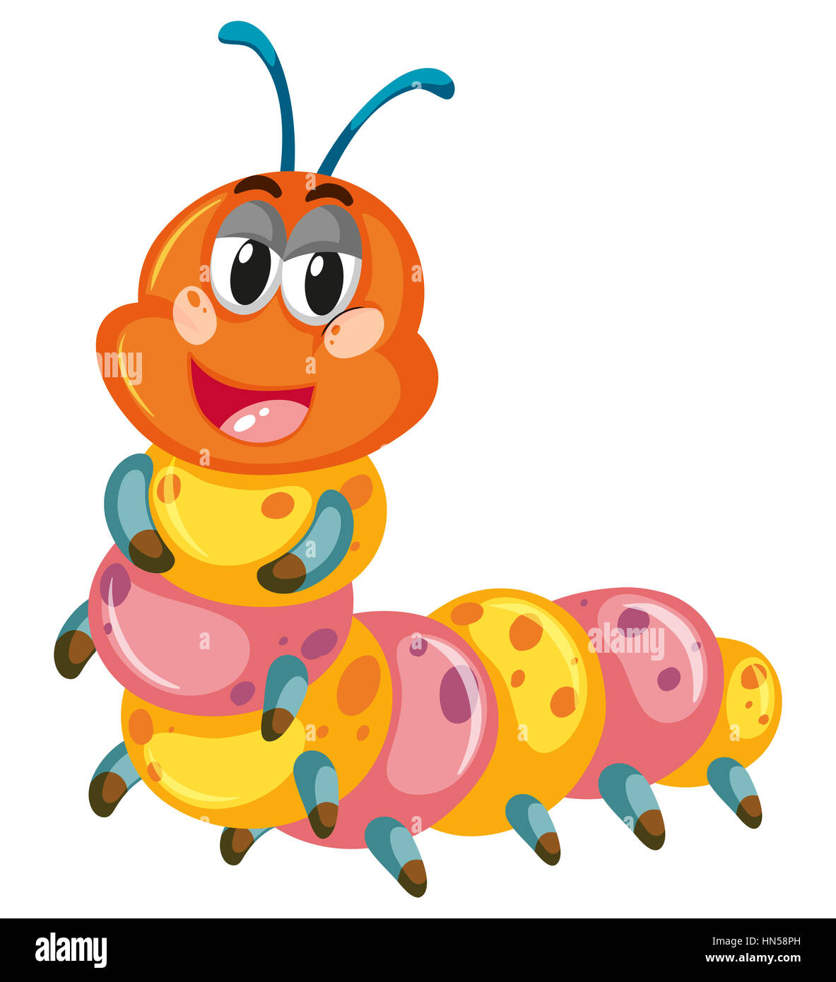 Cute Caterpillar Clipart