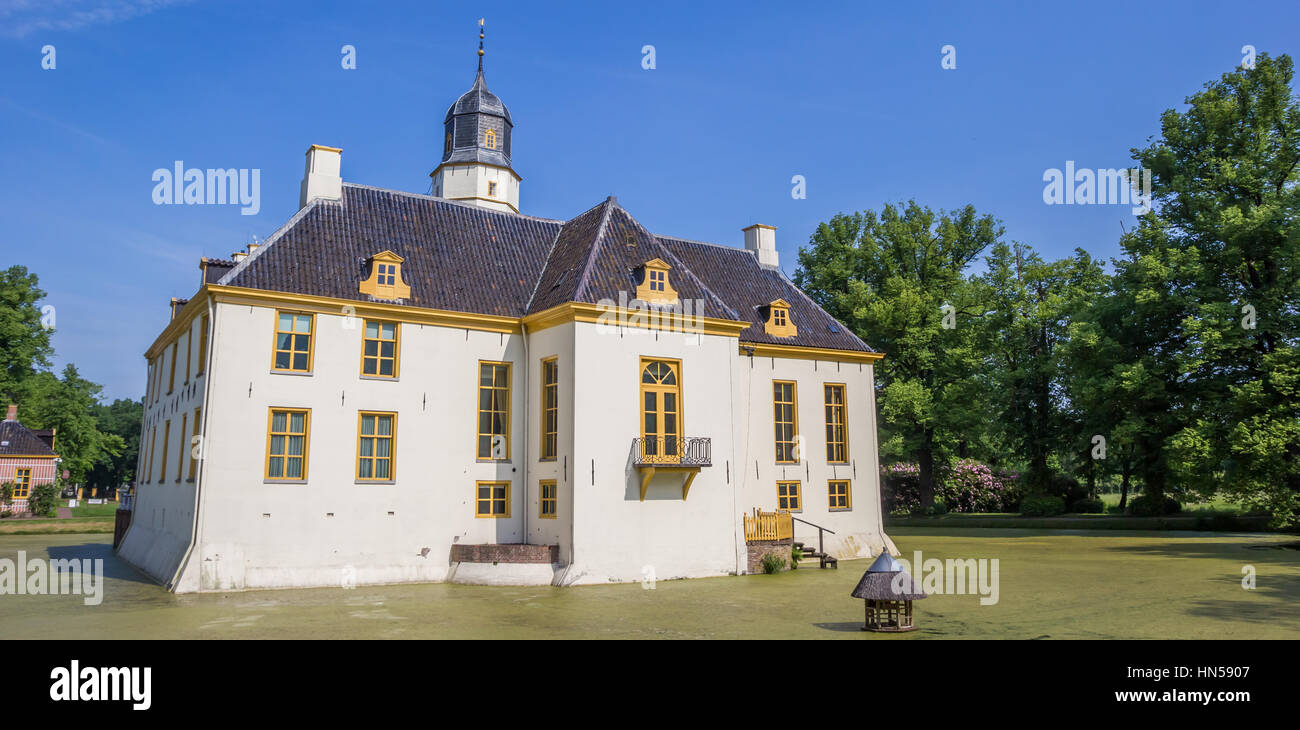 Panorama of old dutch mansion Fraeylemaborg in Slochteren, Holland ...