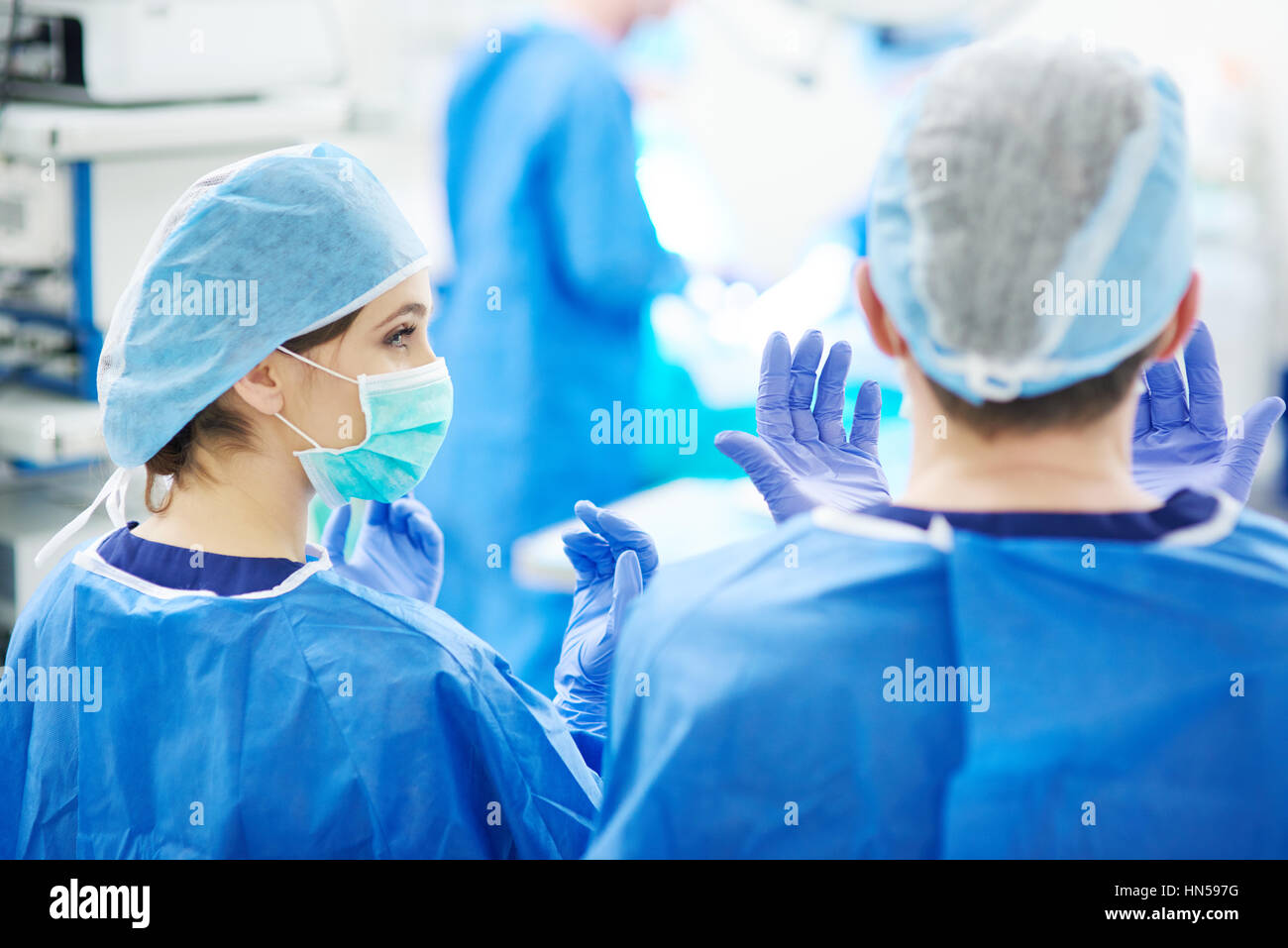 Two surgeons operating in hospital hi-res stock photography and images ...