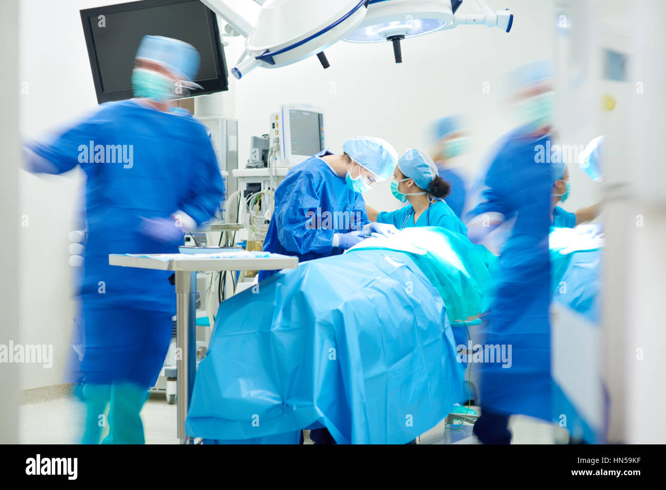 Defocused shot while process of surgery Stock Photo - Alamy