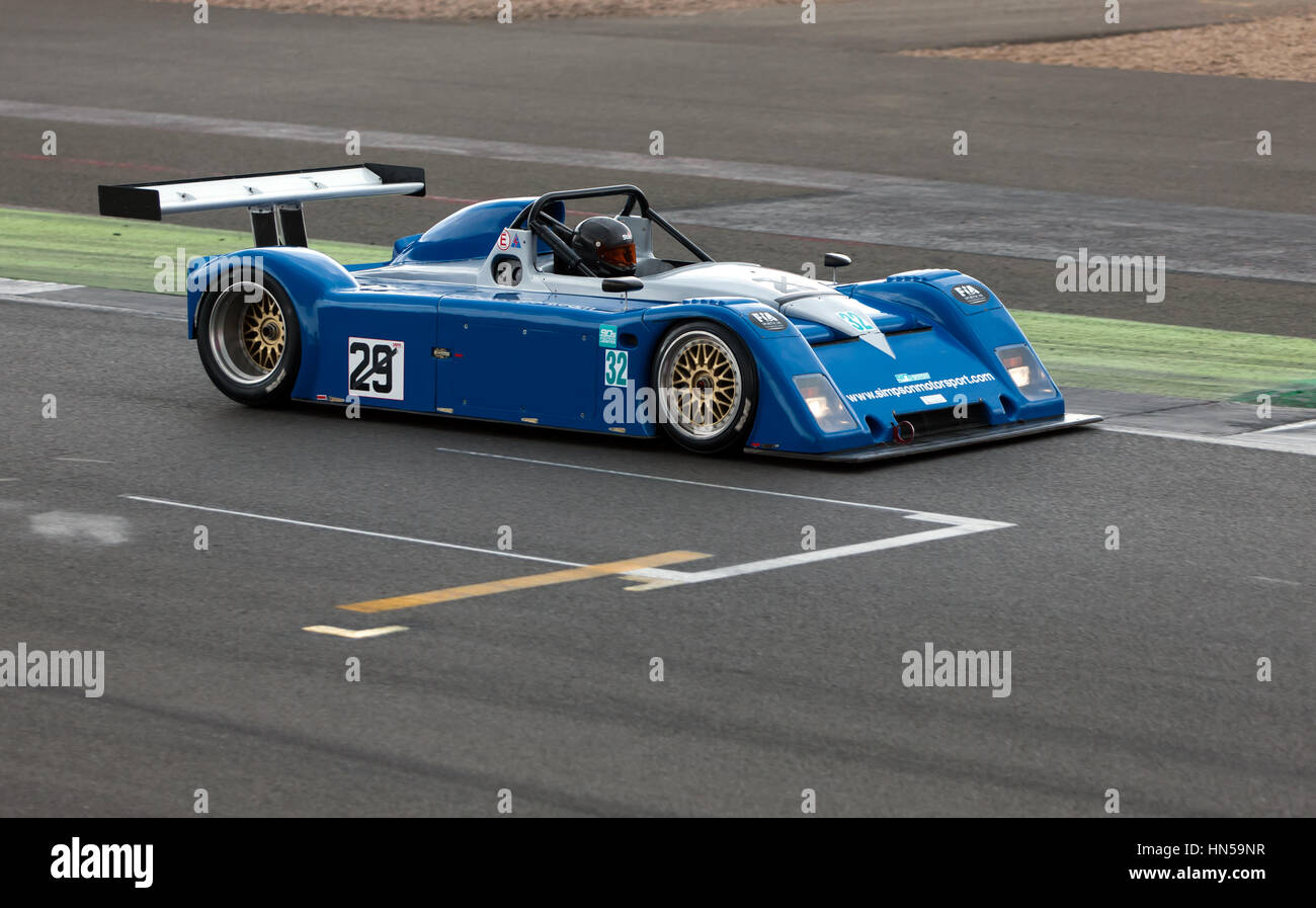 Ian Stinton driving a 1995 Silver/Blue Riley & Scott-Chevrolet MkIII in ...