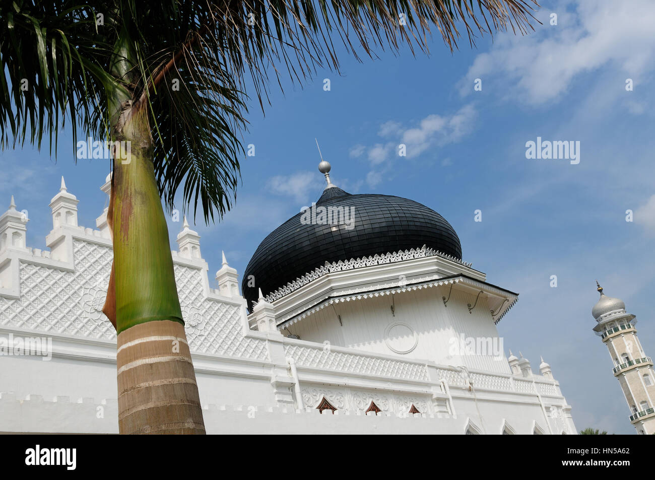 Detail of the Masjid Raya Baiturrahman mosque in Banda Aceh city in ...