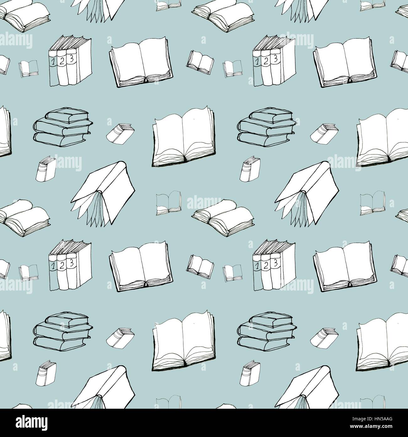 Seamless pattern with books Stock Vector Image & Art - Alamy