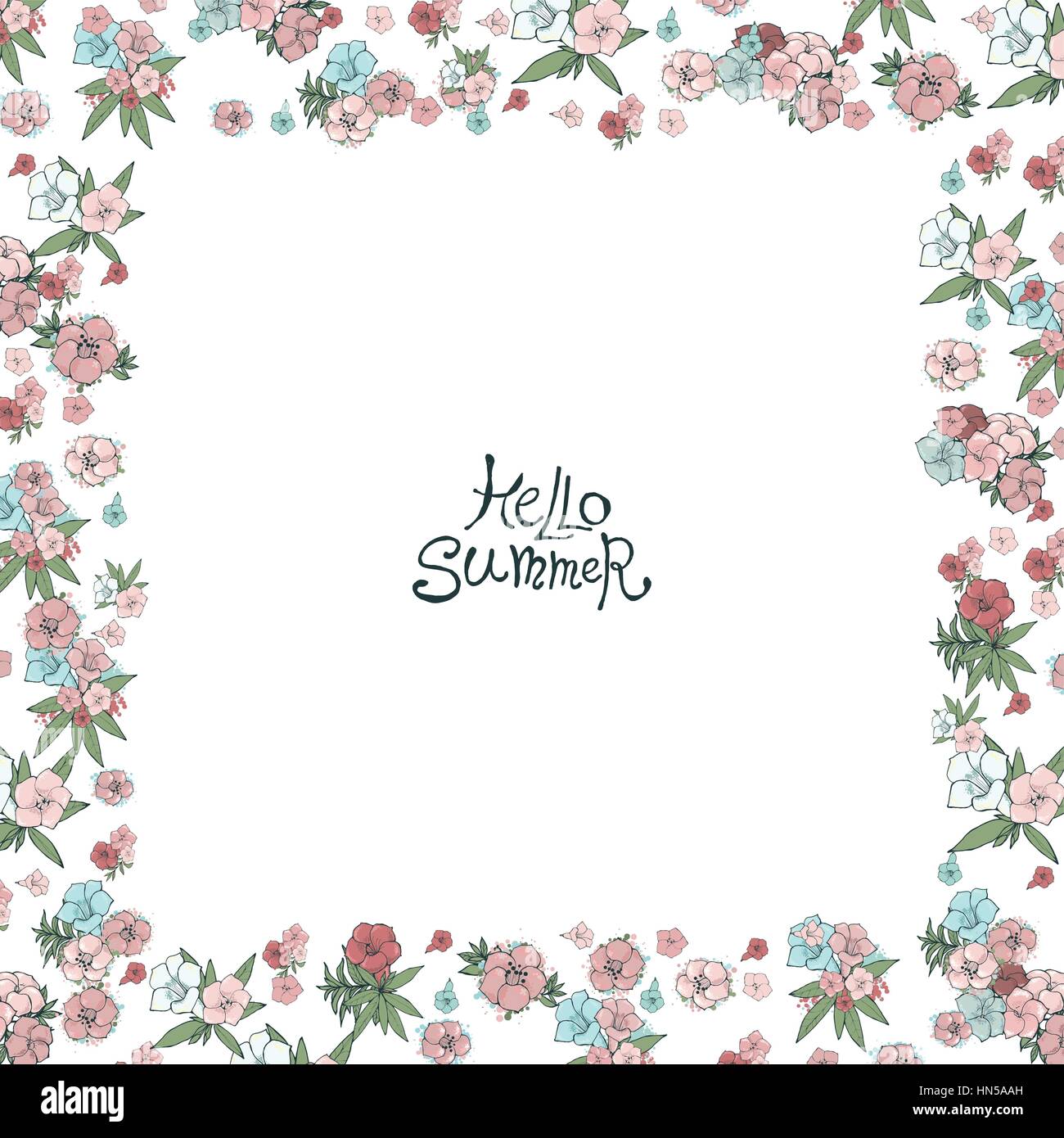 Square floral frame Stock Vector Image & Art - Alamy